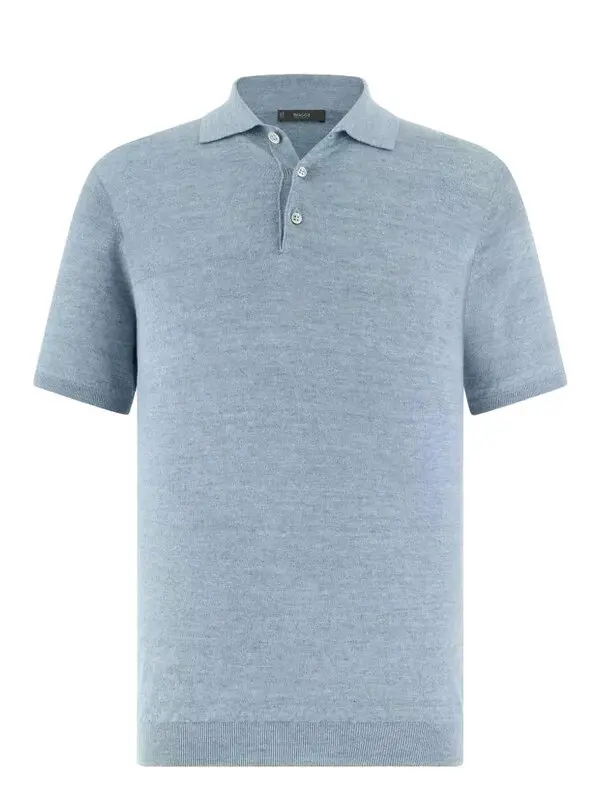 Boggi Milano Half-button Polo Shirt - Blue