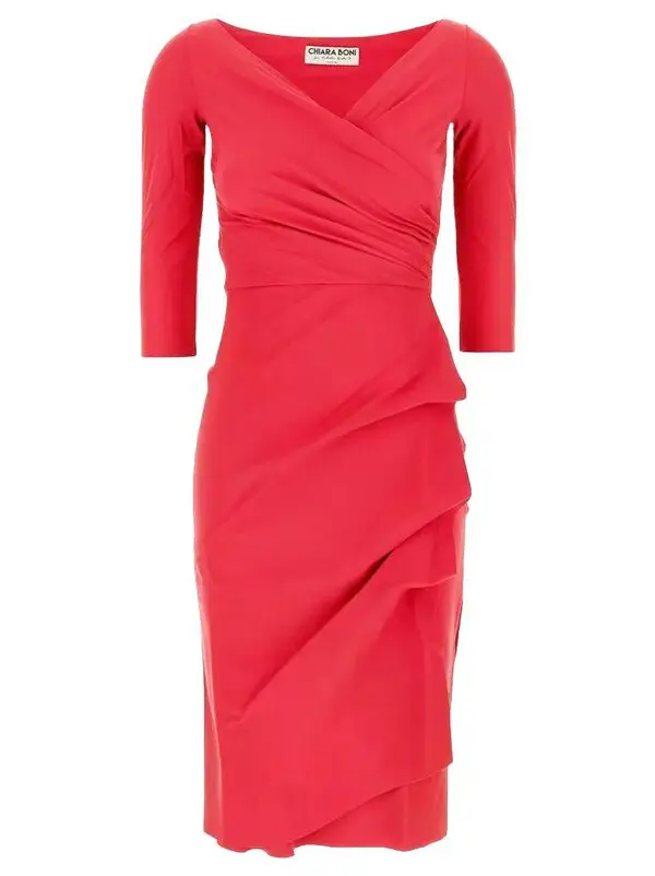 Chiara Boni La Petite Robe Florien Draped Dress - Red