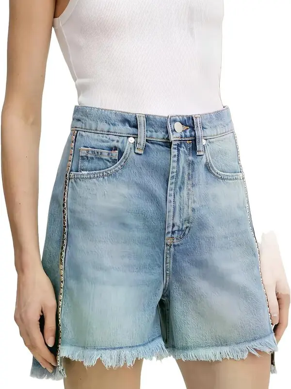 ALLSAINTS Frankie Studded Shorts - Blue
