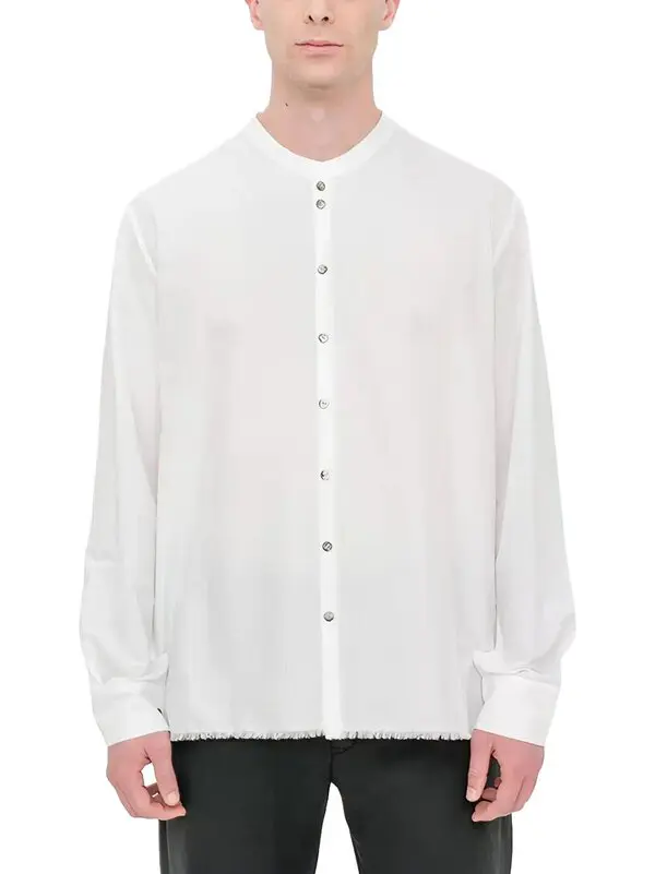 LABEL UNDER CONSTRUCTION Mandarin-collar Shirt - White