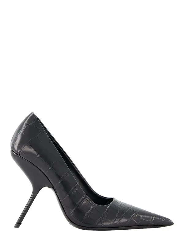 FERRAGAMO Eva Crocodile-embossed Pumps - Black