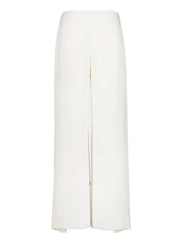 Zeus+dione Ivory High-rise Flared Nova Trousers - White