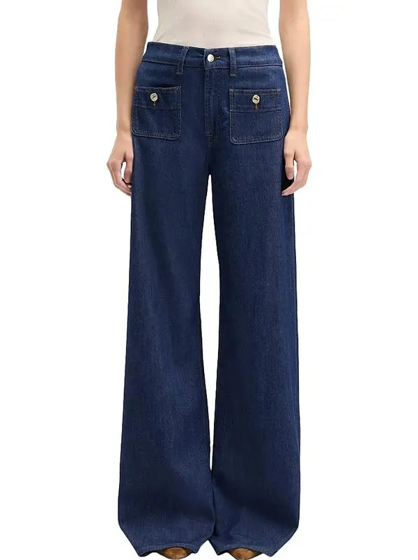 7 For All Mankind Lotta High Rise Wide Leg Jeans - Halona