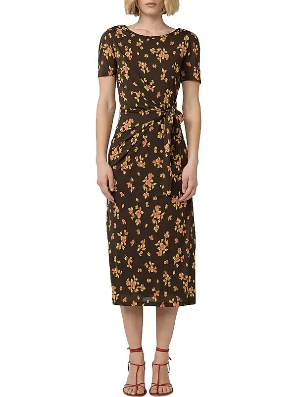 Diane Von Furstenberg Mandy Midi Dress - Island Orchid Mini Boquet Woodstock
