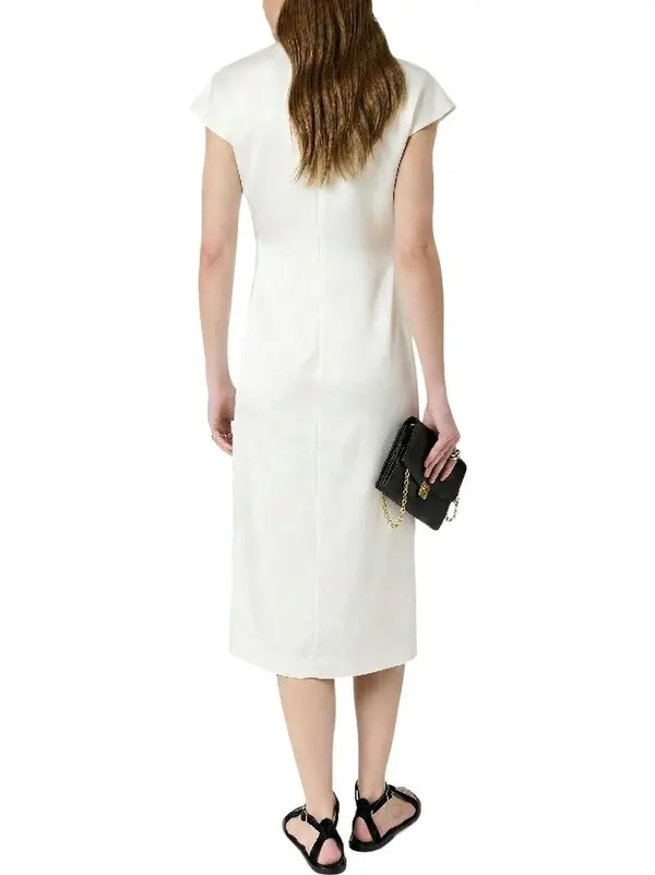 Gerard Darel Gathered Waist Midi Dress - Ecru