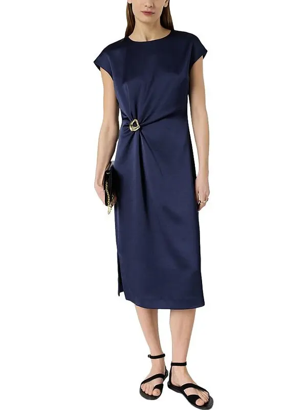 Gerard Darel Rialya Gathered Waist Dress - Navy