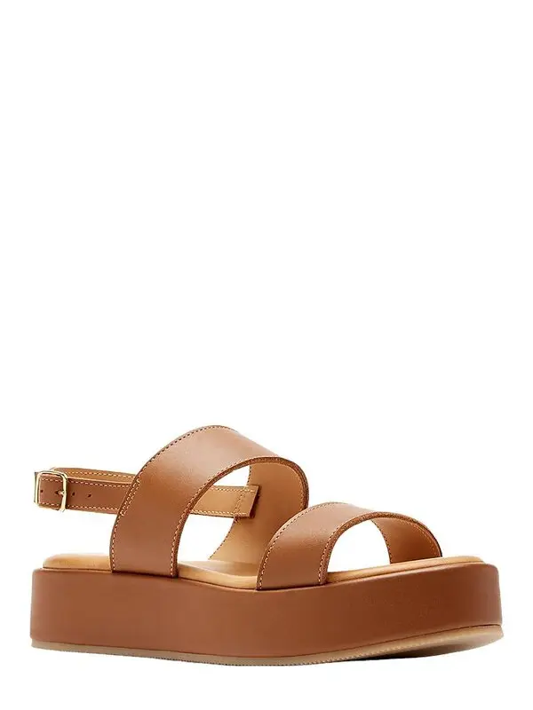 La Canadienne Sarai Leather Sandals - Cognac