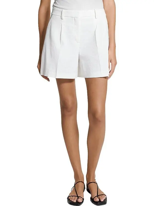 Theory Pleated Fluid Shorts - White