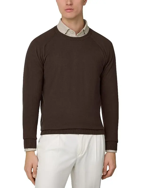 Boggi Milano Crewneck Cashmere Sweater - Dark Brown