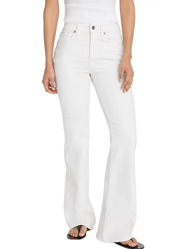 Good American Good Legs Flared Jeans - White