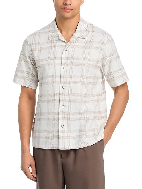 Rag & Bone Avery Relaxed Fit Plaid Shirt - Gray