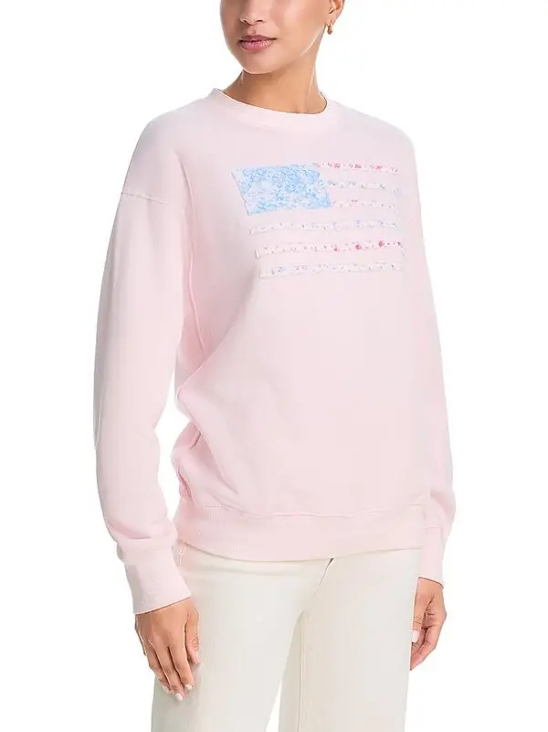 LoveShackFancy Palo Patchwork Pullover - Wistful Pink