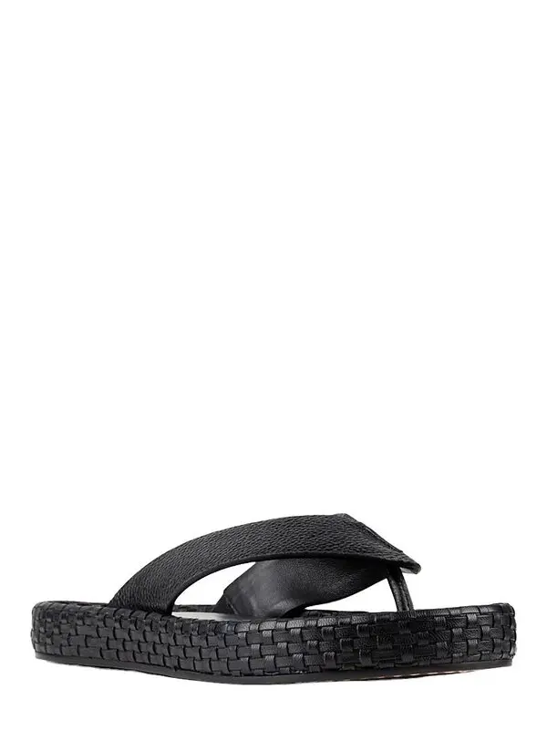 DONALD PLINER Dasara Thong Platform Sandals - Black