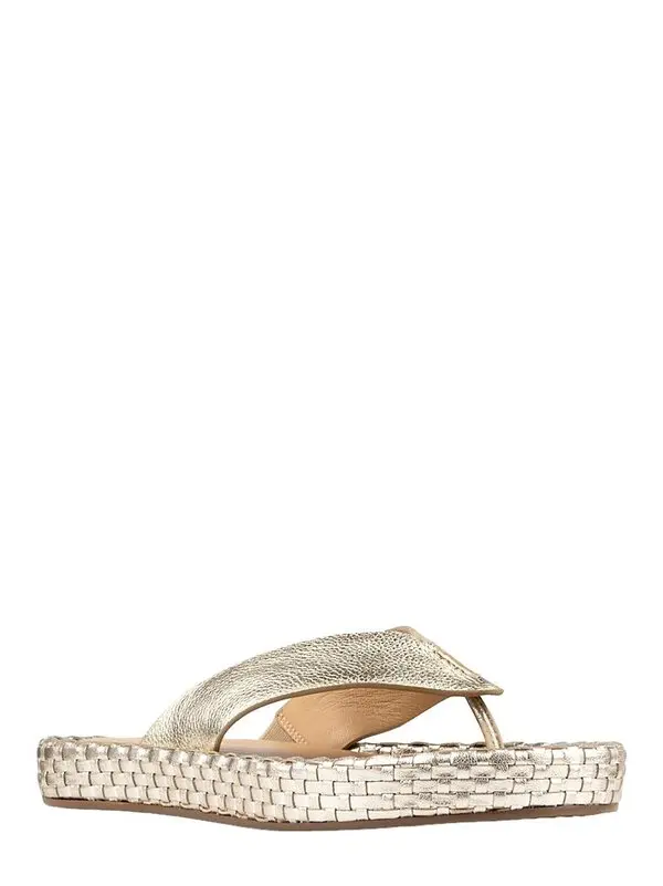 DONALD PLINER Dasara Thong Platform Sandals - Platino