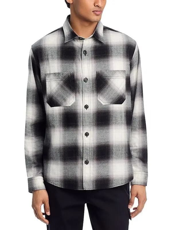 Hugo Erato Check Oversized Fit Shirt - Black