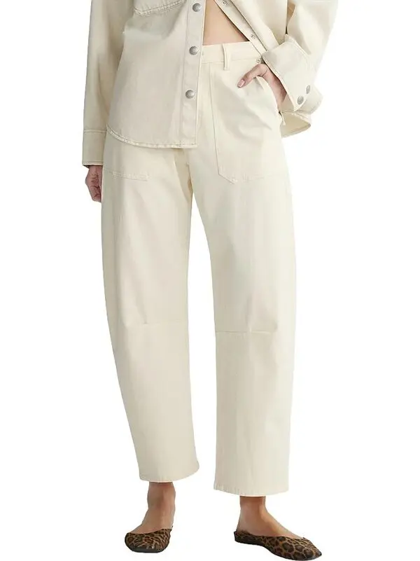 DL1961 High-rise Barrel Jeans - Crema