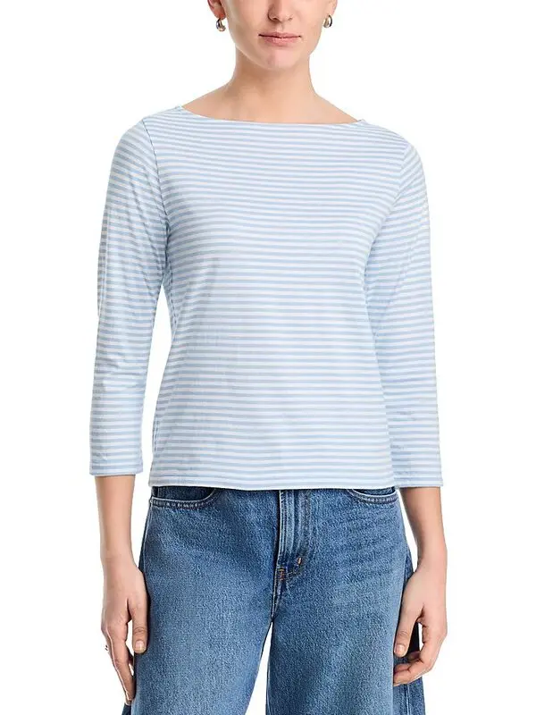 FRAME The Boat Neck Tee - Powder Blue