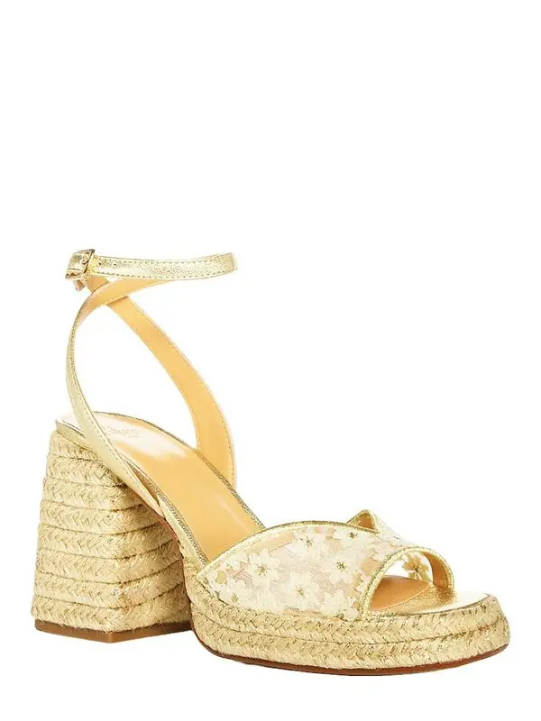 CastaÑer Vals Espadrille Platform Sandals - Blanco/oro
