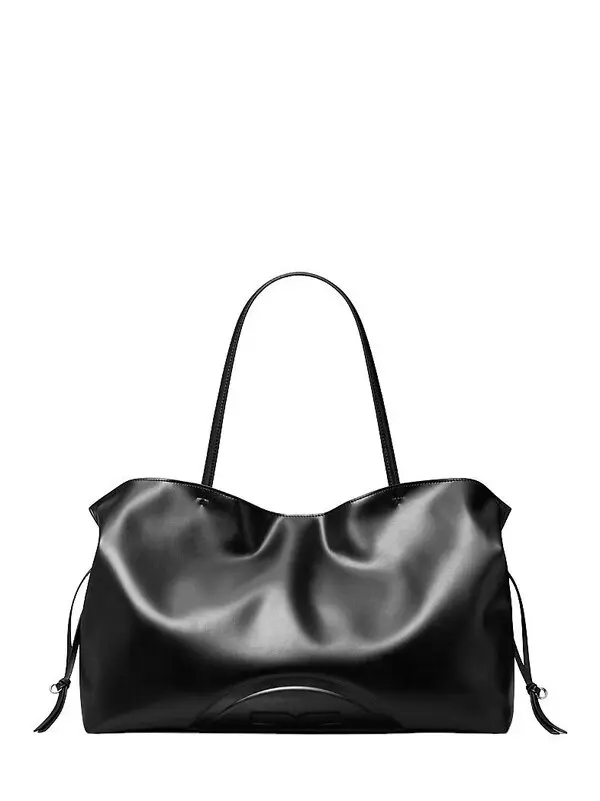 Tory Burch Ella Natuura Drawstring Tote Bag - Black