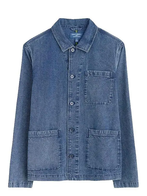 SEASALT CORNWALL Tin Stream Jacket - Dark Mid Indigo Wash