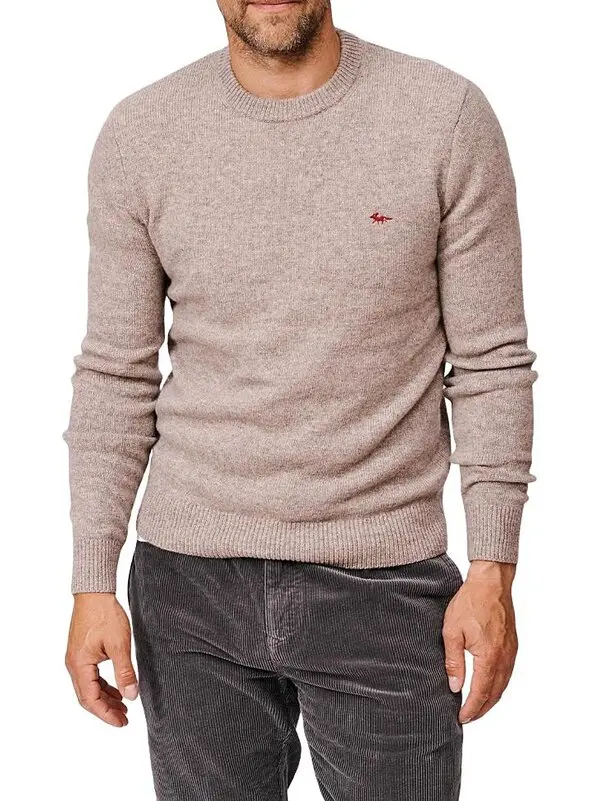 Aubin Phillips Lambswool Crew Neck Sweater - Stone