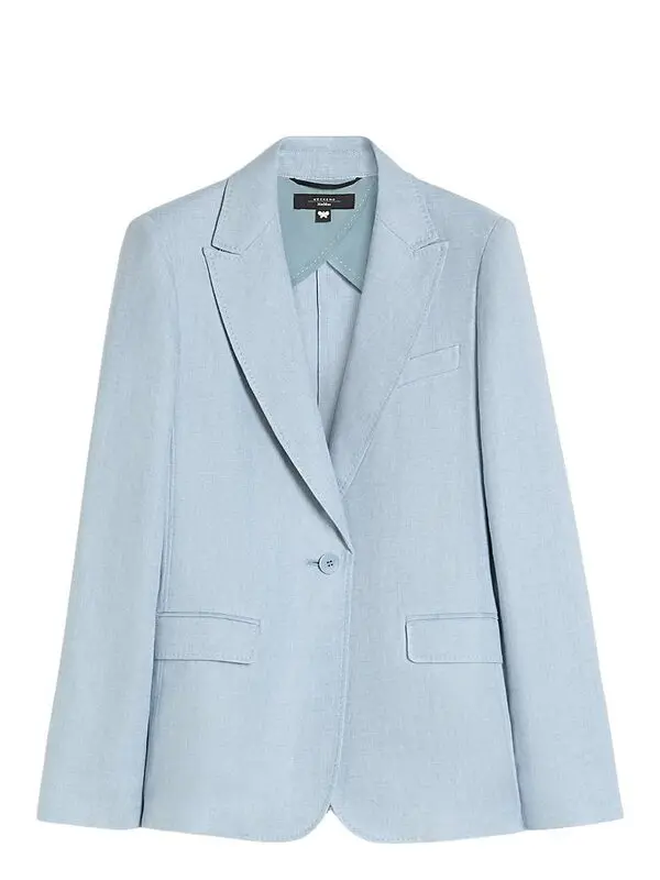 Max Mara Wkdnalut Canvas Blazer - Light Blue