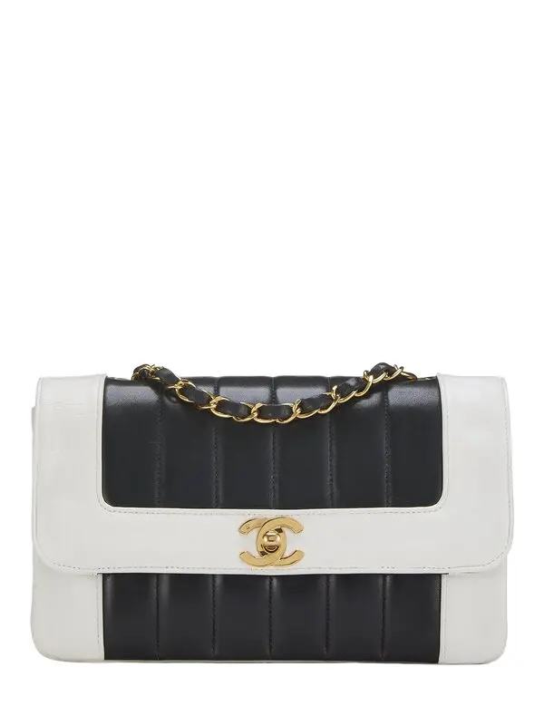 Chanel Vertical Lambskin Border Flap Bag - Multi