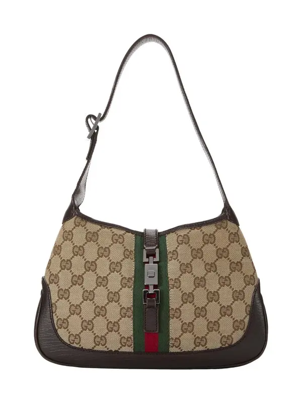 Gucci Original Gg Web Jackie Hobo - Brown