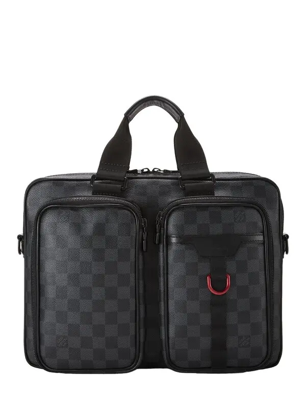 LOUIS VUITTON Damier Graphite Utility Business Bag - Black