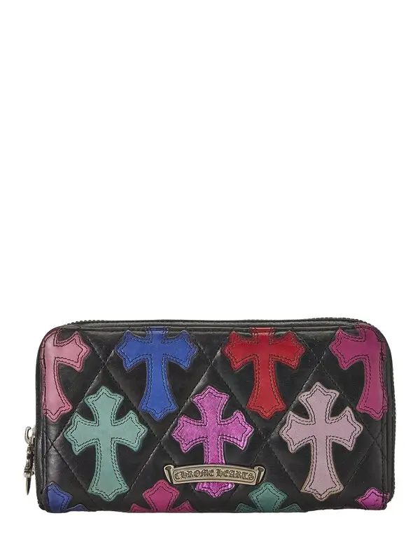 Chrome Hearts Cemetery Cross Zip-around Wallet - Black