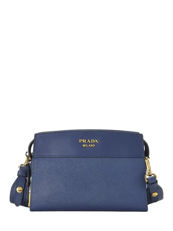 Prada Saffiano Leather Crossbody Bag - Blue