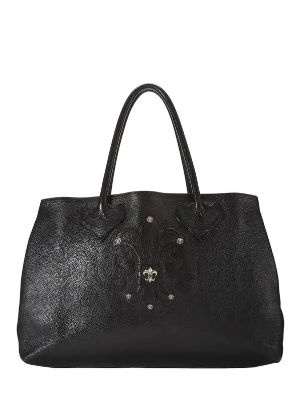 Chrome Hearts Leather Bs Fleur Tote - Black