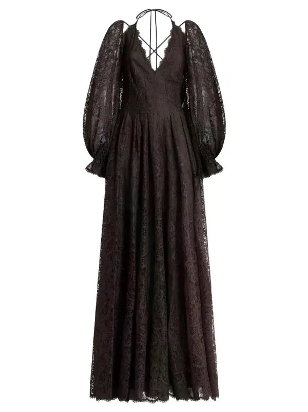 Etro Lace Paisley Maxi Dress - Brown