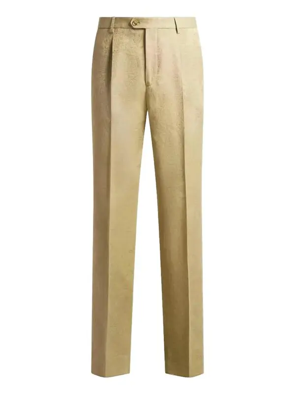 Etro Jacquard Floral Trousers - Neutrals