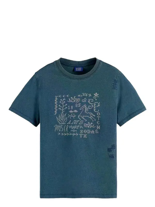 Scotch & Soda Graphic T-shirt - Blue