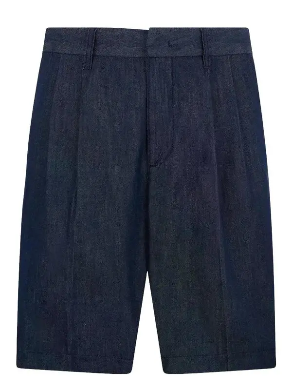 Emporio Armani Pleated Shorts - Blue