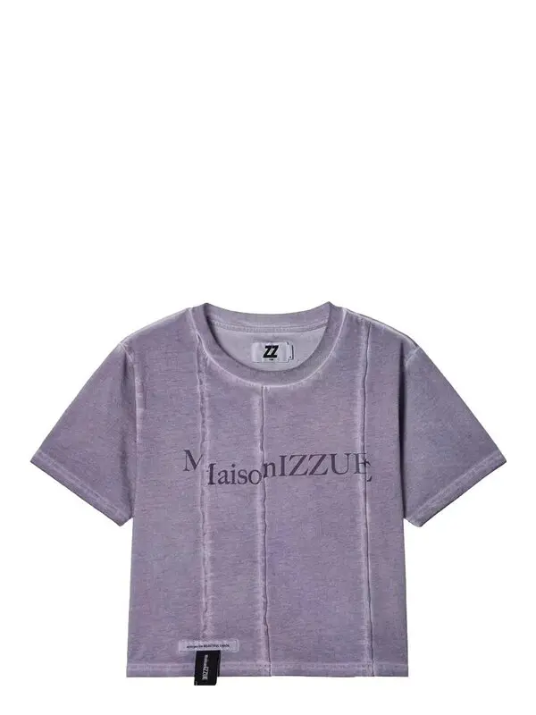 Izzue Paneled Crew-neck T-shirt - Purple