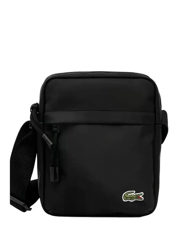Lacoste Logo Appliqué Crossbody Bag - Black
