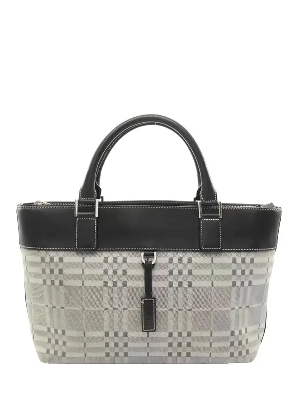 Burberry 2000s Check-pattern Tote Bag - Grey