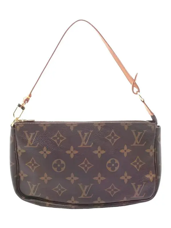 LOUIS VUITTON 2000 Monogram Pochette Shoulder Bag - Brown