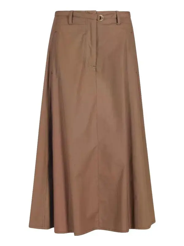 Seventy Belted A-line Skirt - Brown