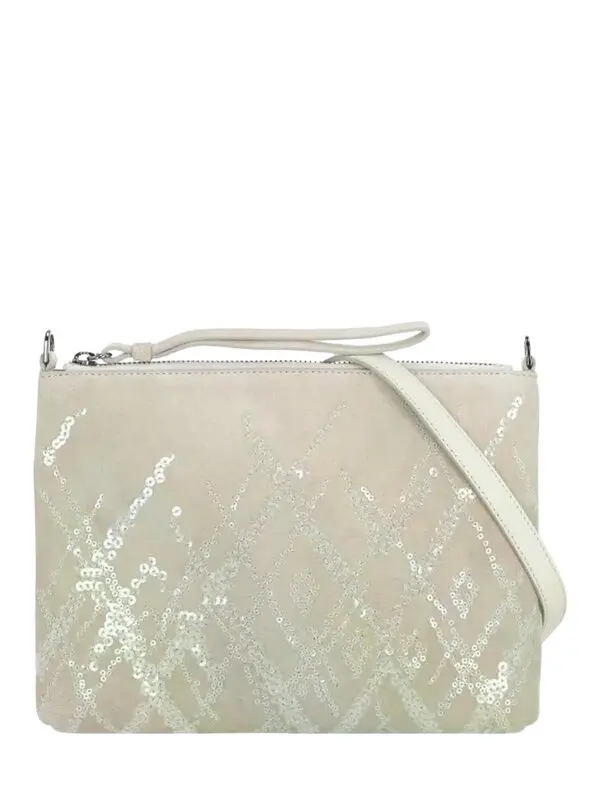 PANICALE Sequin-embellished Crossbody Bag - Neutrals