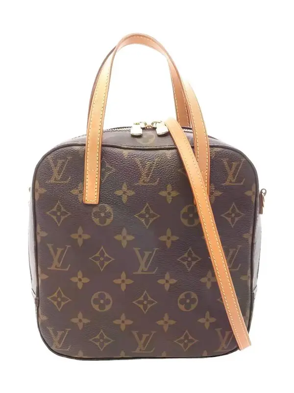 LOUIS VUITTON 2001 Spontini Monogram Tote Bag - Brown