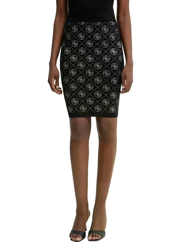 Guess Logo-embellished Skirt - Black