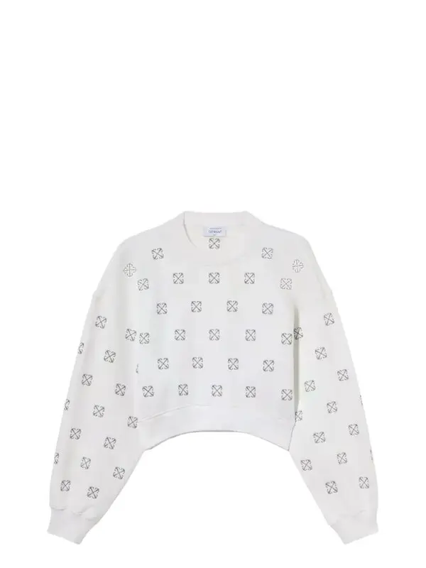 Off-White Lurex Little Arrows Sweatshirt - White