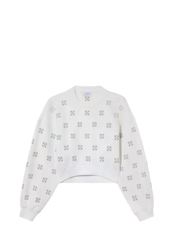Off-White Lurex Little Arrows Sweatshirt - White