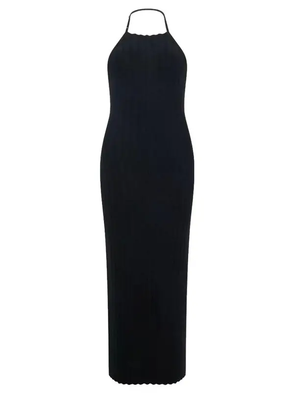 Jacquemus Tablier Knitted Midi Dress - Blue