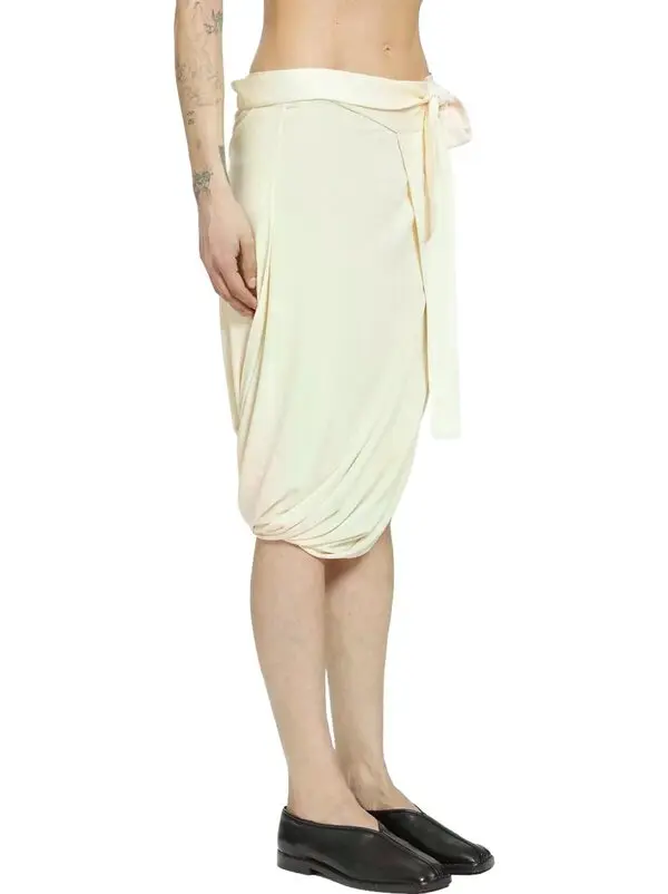 LEMAIRE Asymmetric Wrap Skirt - Neutrals