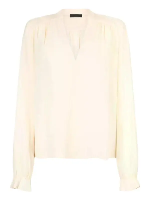 Liu Jo Ruffled V-neck Blouse - Neutrals