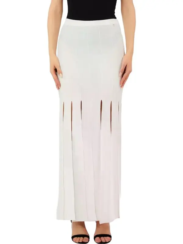 Liu Jo Fringed Maxi Skirt - White